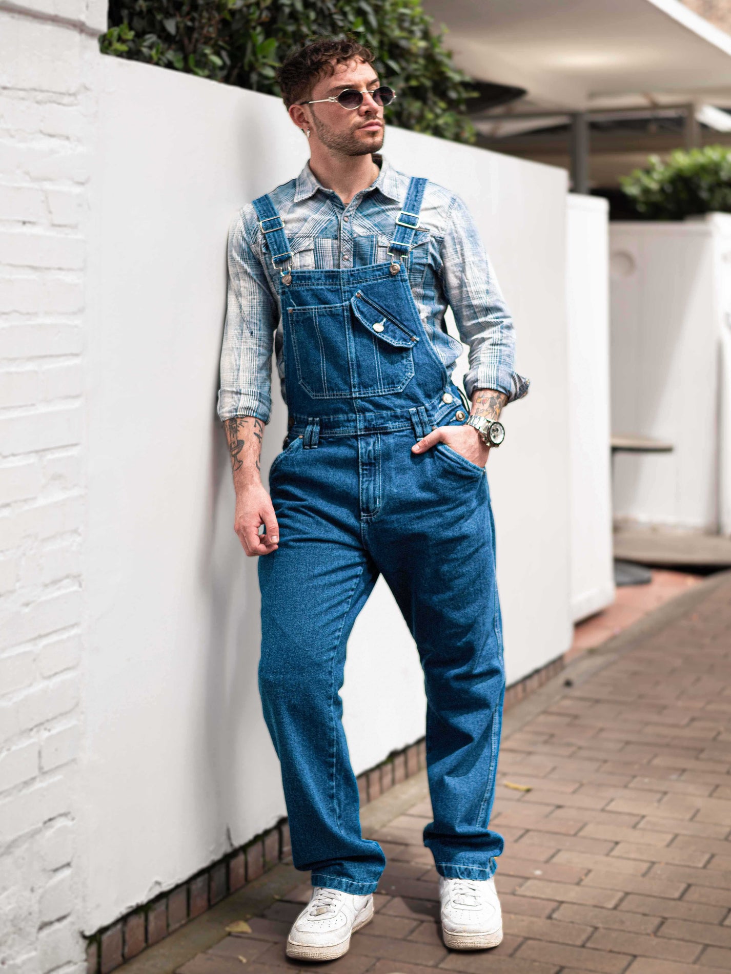 Overol Clásico Hop en Jean - Azul Medio, Estilo Único – OCASO JEANS