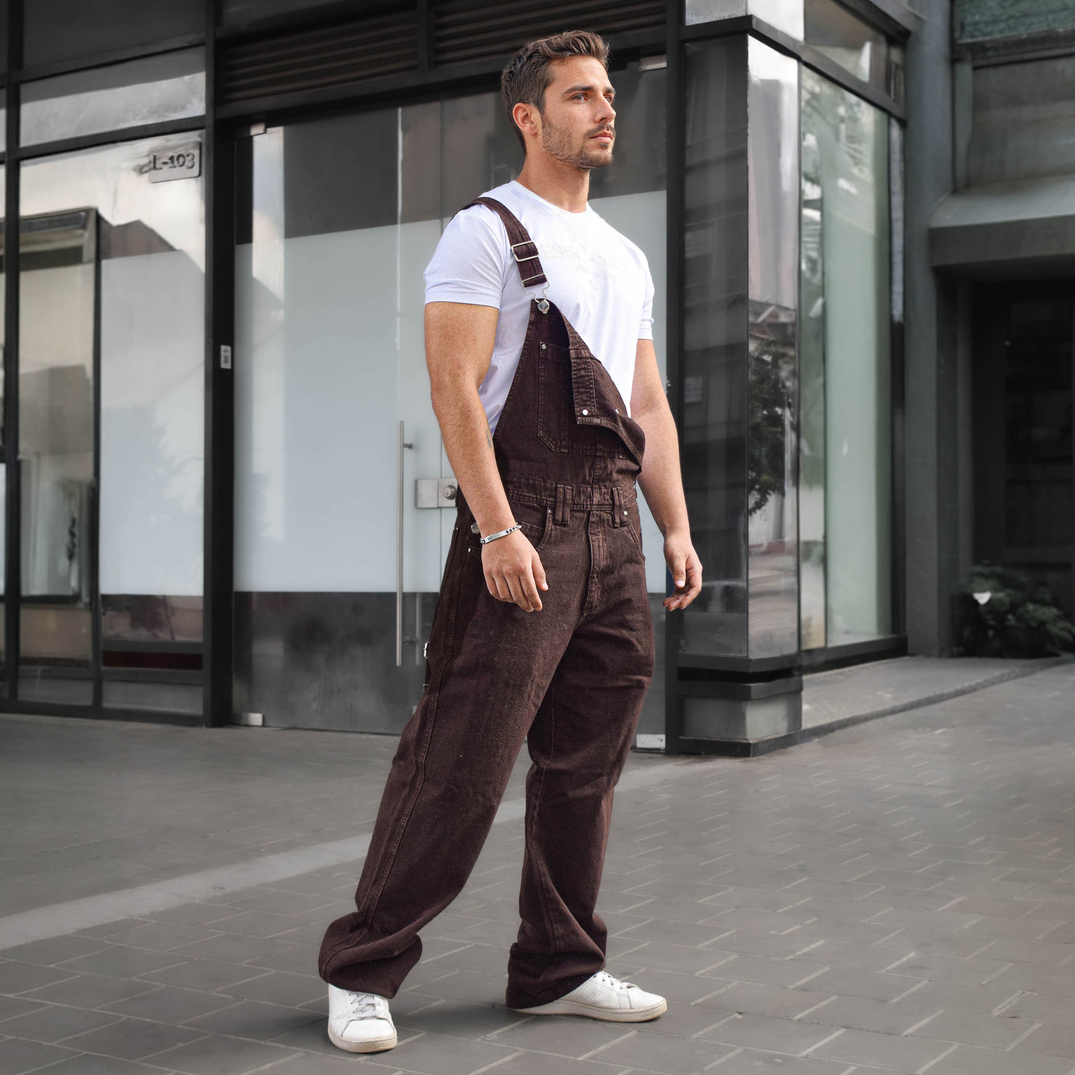 Overol Clásico Hombre Jean Rigido Bota Ancha - Café II – OCASO JEANS